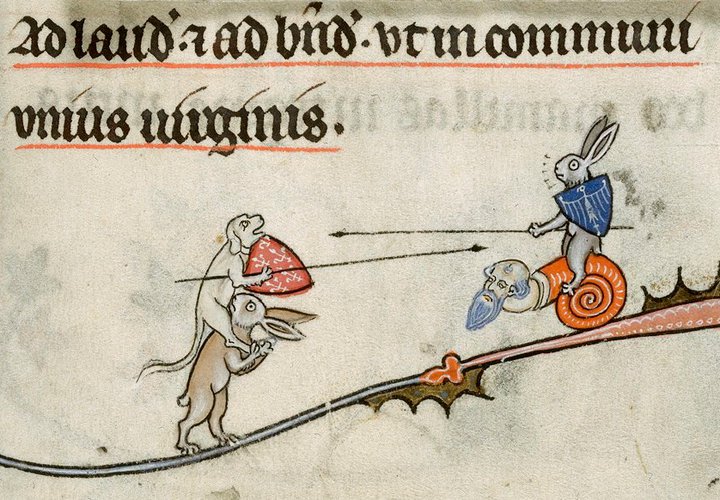 #277: Dog and Bunny Medieval Marginalia – michael jarmer